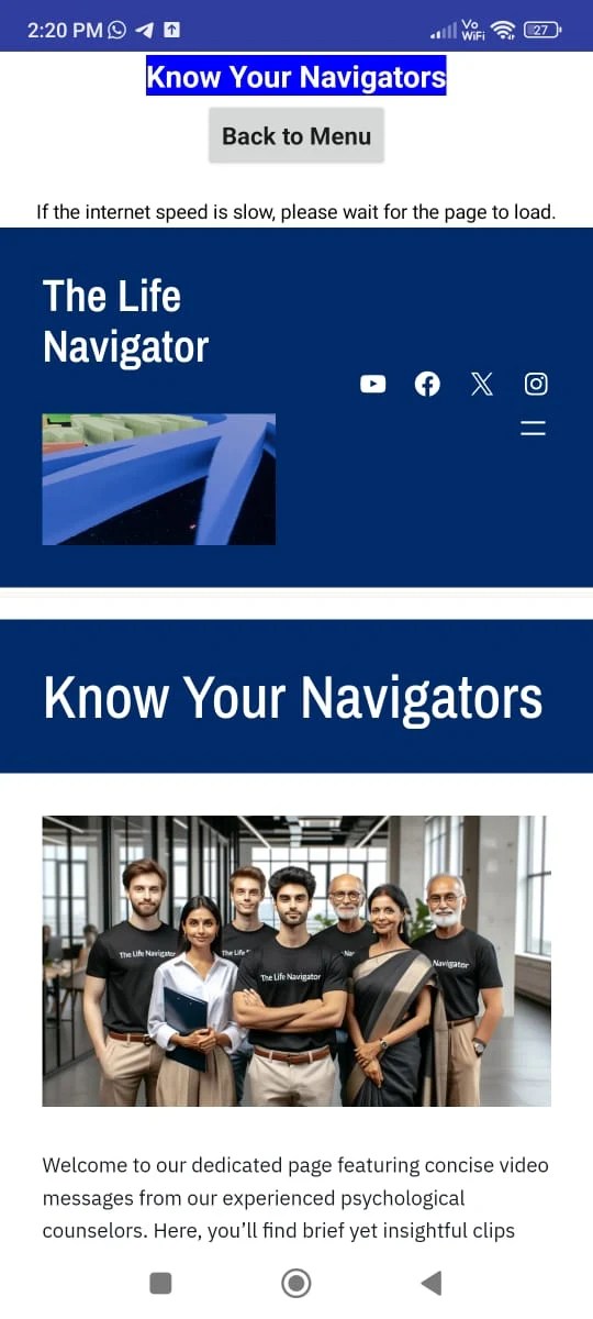 Our Apps – The Life Navigator